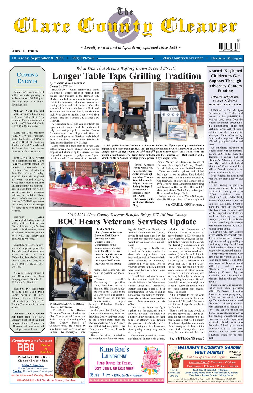 September 8, 2022 Issue | Clare County Cleaver