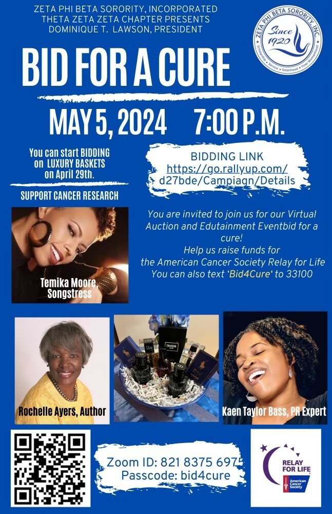Zeta Phi Beta Sorority, Inc. Bid For A Cure | Bay to Bay News