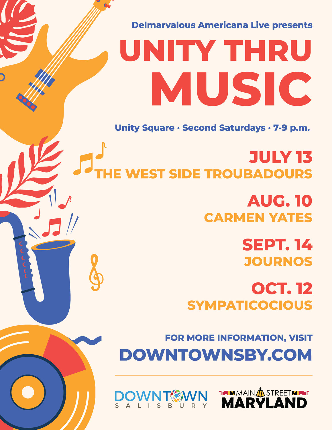 Unity Thru Music series kicks off Saturday in downtown Salisbury | Bay ...