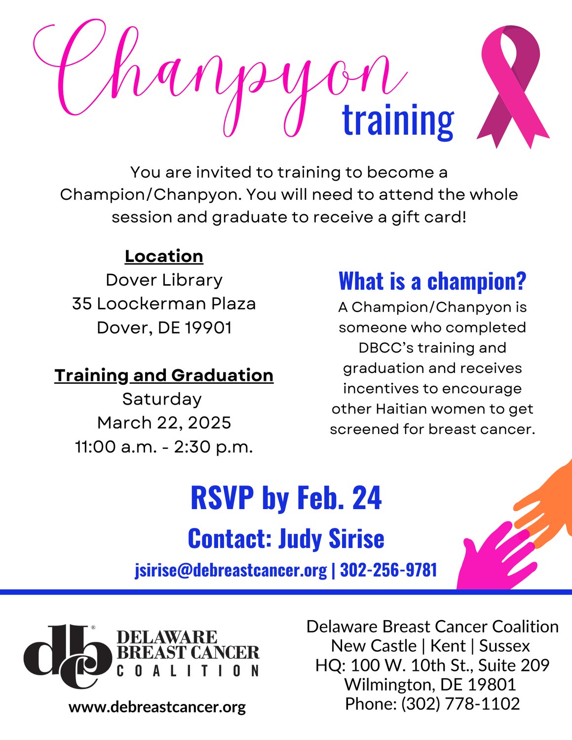 Become a champion for Breast Cancer Awareness in the Haitian community ...