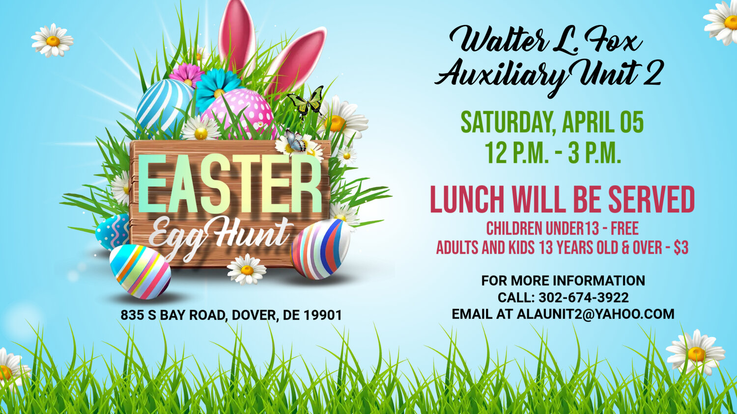 Easter Egg Hunt at the Walter L. Fox Post 2 - American Legion | Bay to ...
