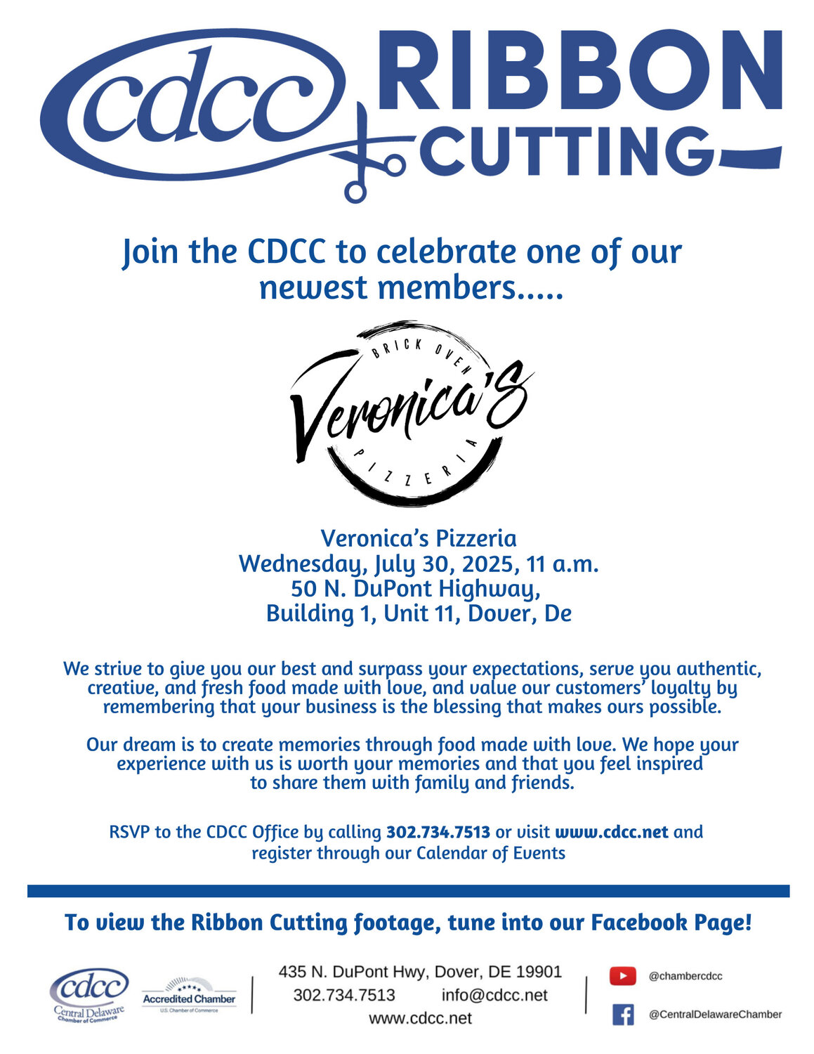 Veronica’s Brick Oven Pizzeria in Dover to have ribbon-cutting ceremony ...