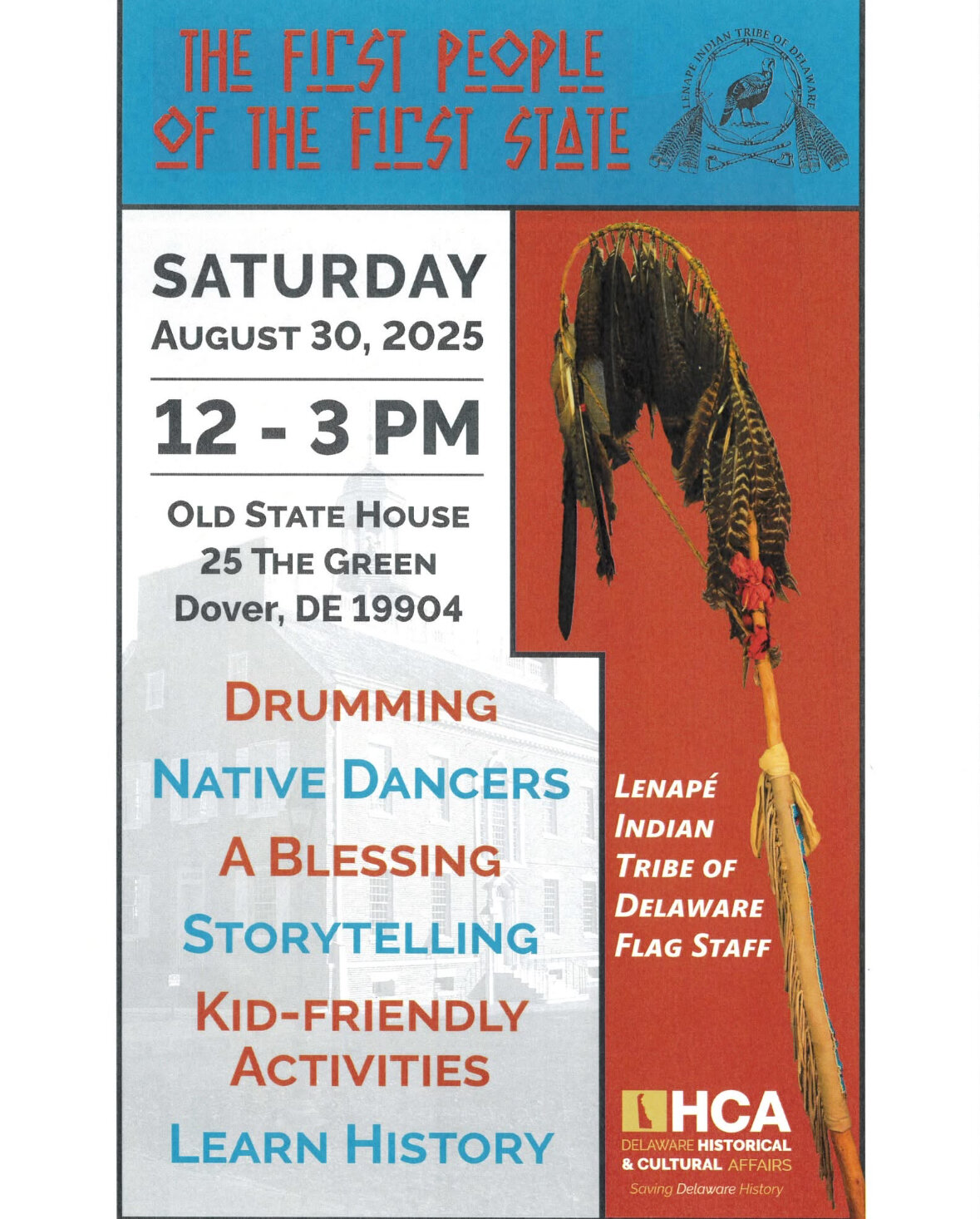 Lenape Tribe event at Dover's Old State House Aug. 30 | Bay to Bay News