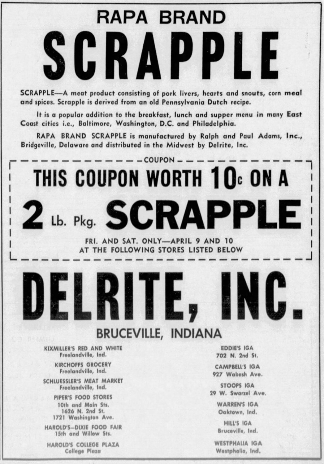 RAPA scrapple: 100 years and still going strong | Bay to Bay News
