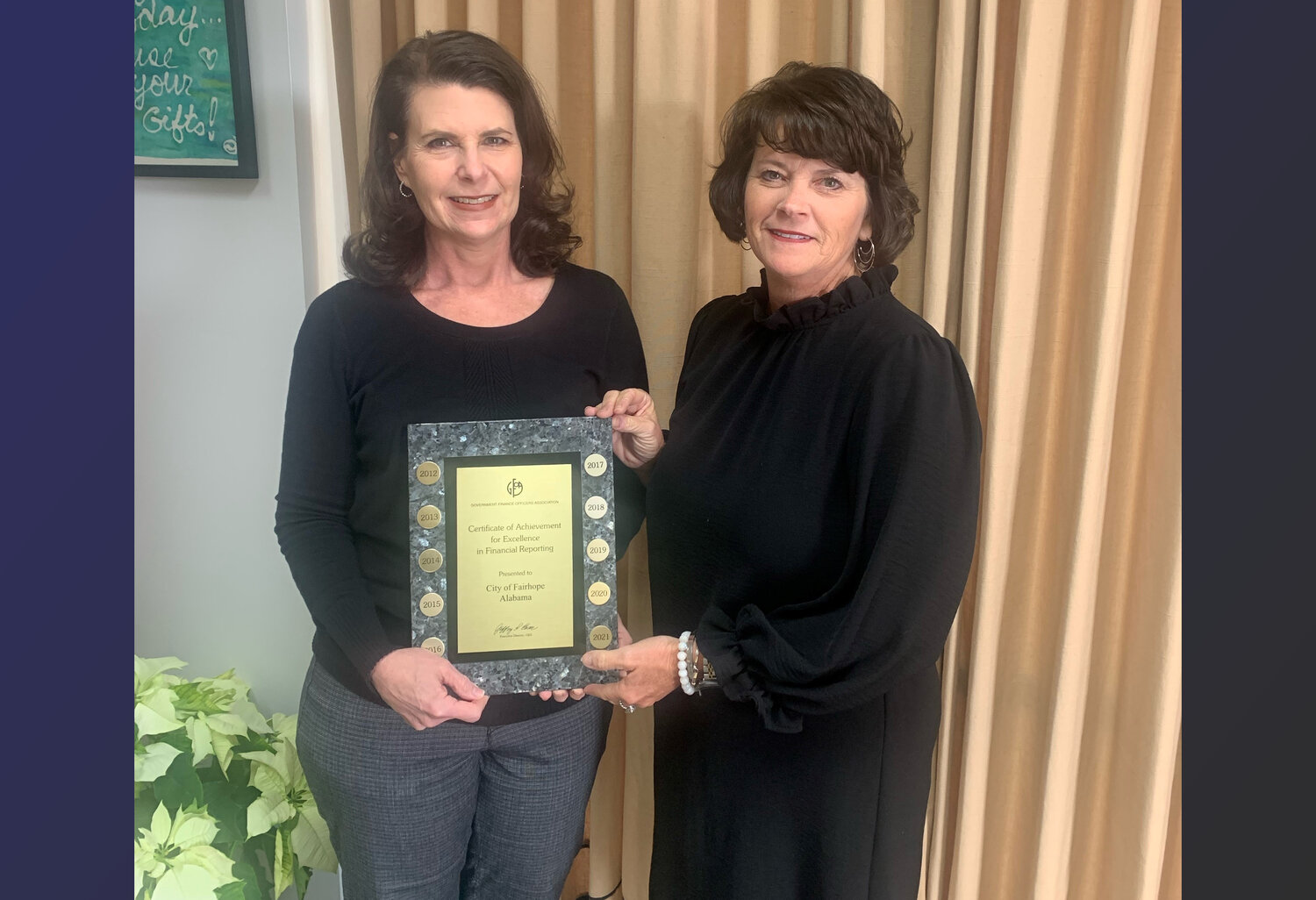 City of Fairhope awarded Certificate of Achievement for Excellence in ...