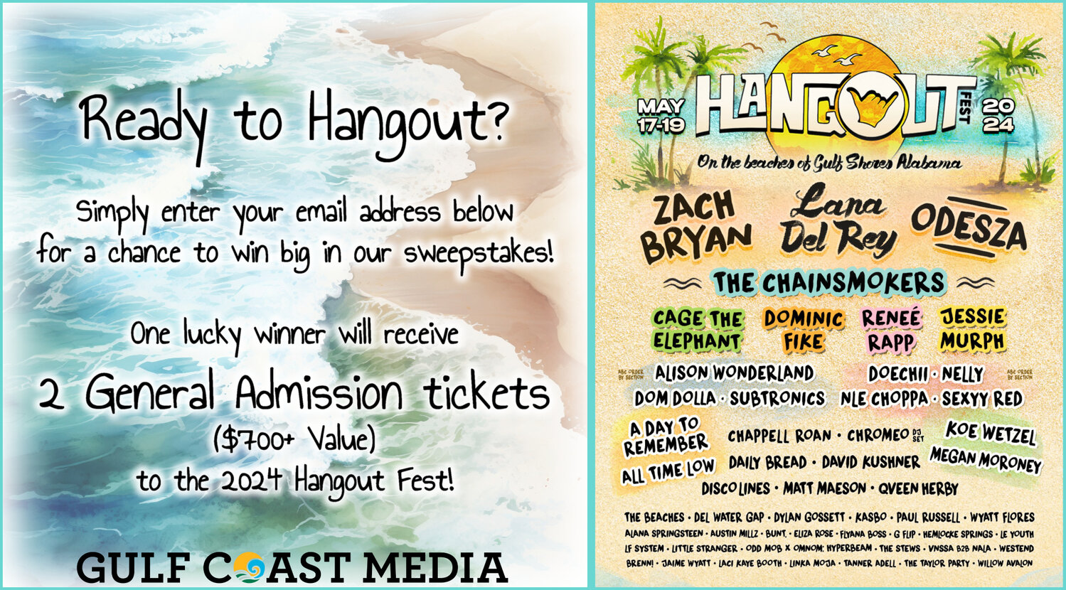 Gulf Coast Media giving away 2 tickets to Hangout Music Fest 2024 ...