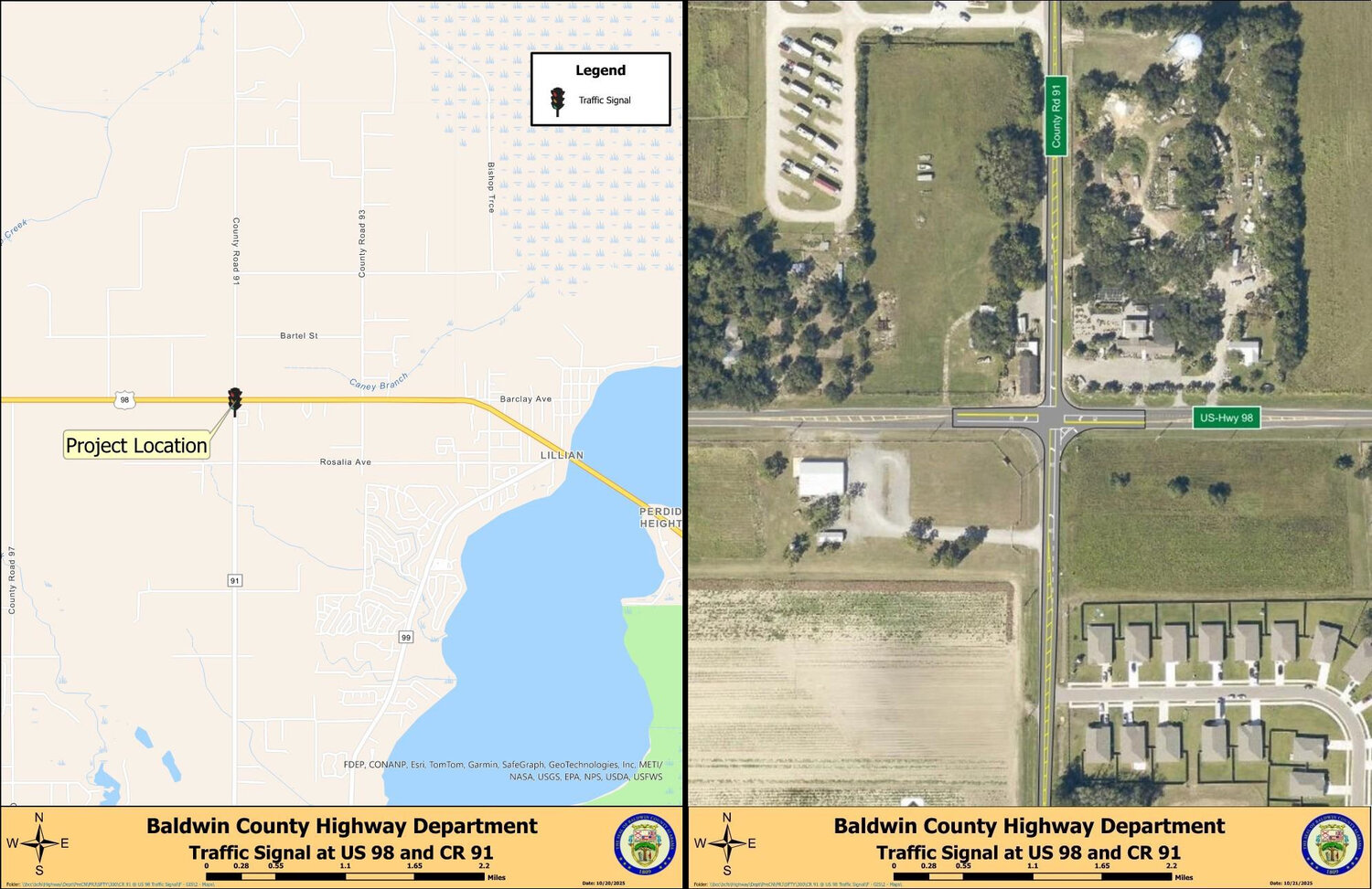 Baldwin County, ALDOT partner on new US 98 traffic signal - Gulf Coast ...