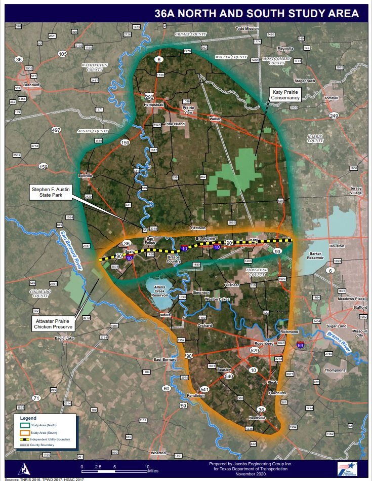 Proposed Highway 36A segments to be part of H-GAC regional ...