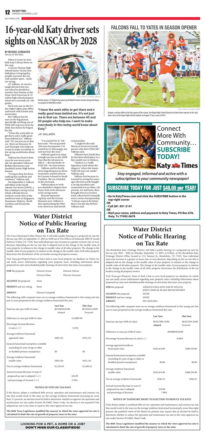 CINCO MUD 9 TAX RATE BROOKSHIRE-KATY DRAINAGE DISTRICT TAX RATE | Katy ...