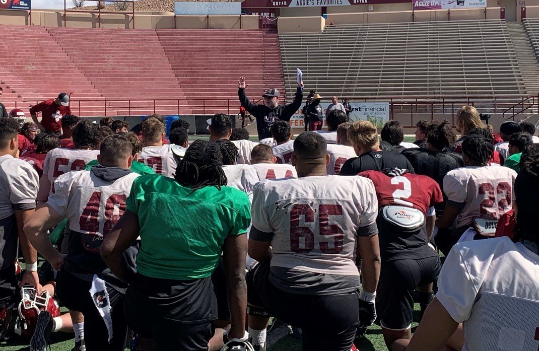 New Aggie football coach is on a mission to get you pumped up | Las ...