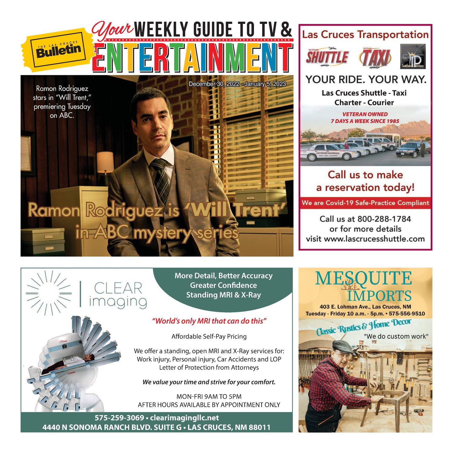 12/30/22 TV/ENTERTAINMENT GUIDE WEEKLY | Las Cruces Bulletin