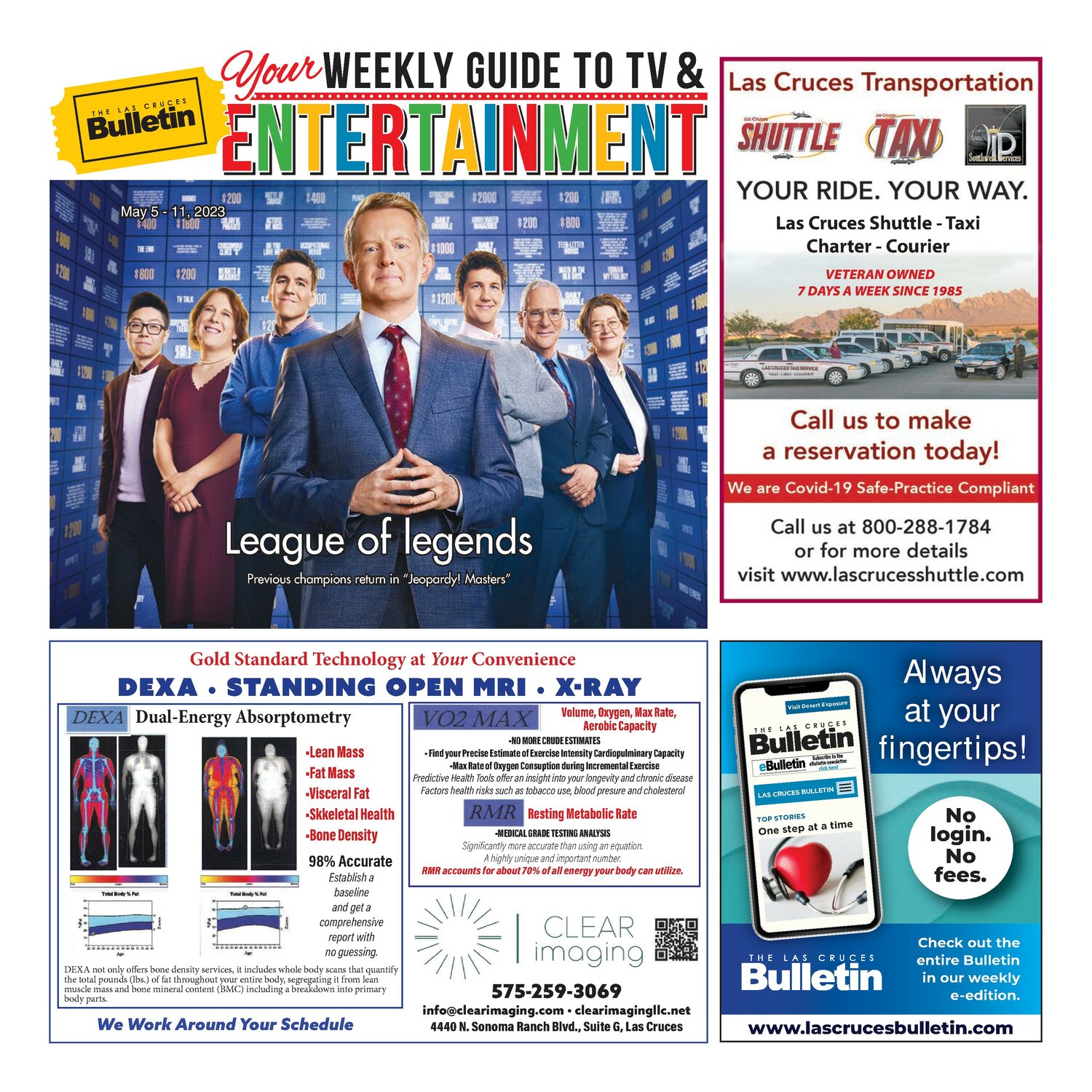 05/05/23 TV-ENTERTAINMENT GUIDE WEEKLY | Las Cruces Bulletin