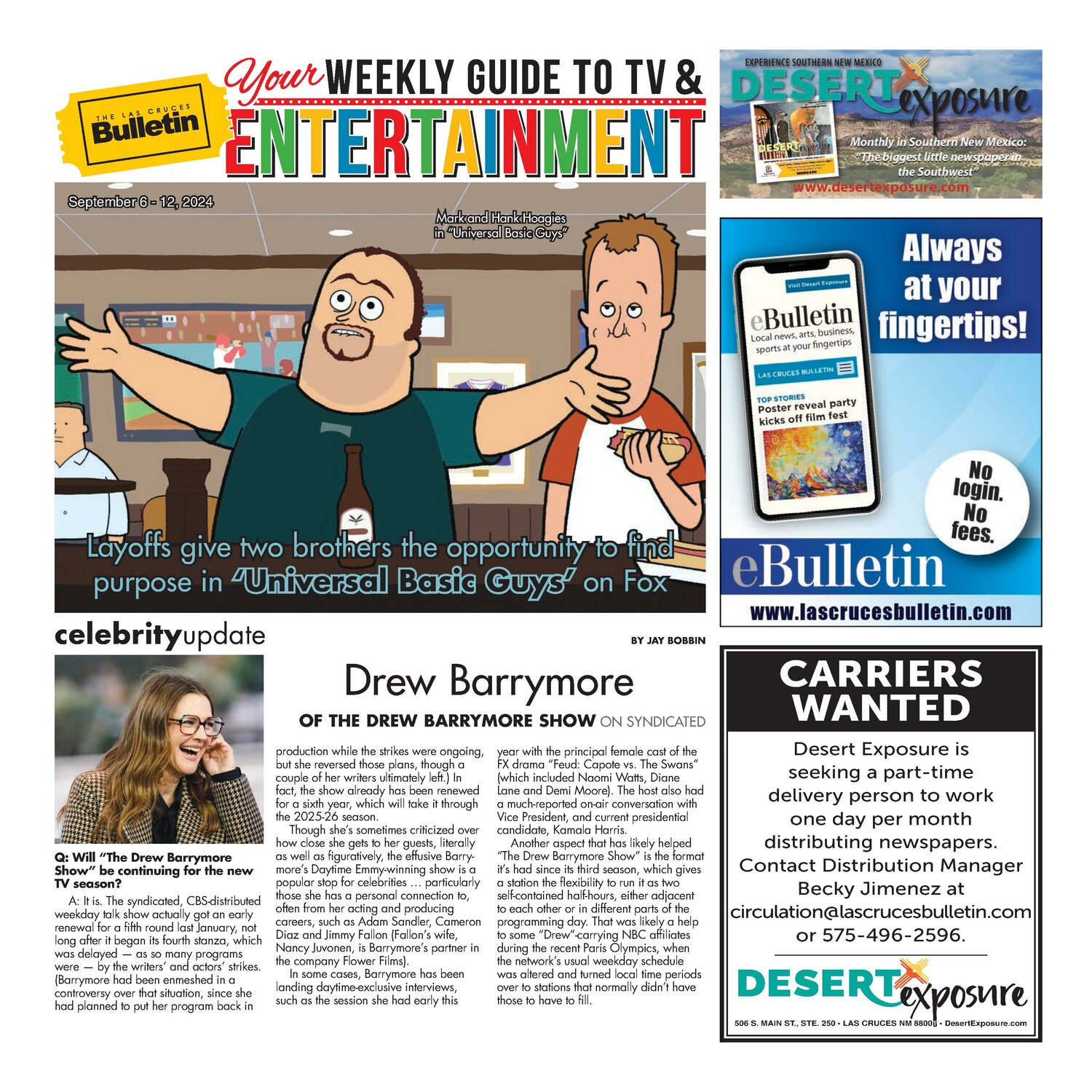09/06/24 TV-ENTERTAINMENT GUIDE WEEKLY | Las Cruces Bulletin