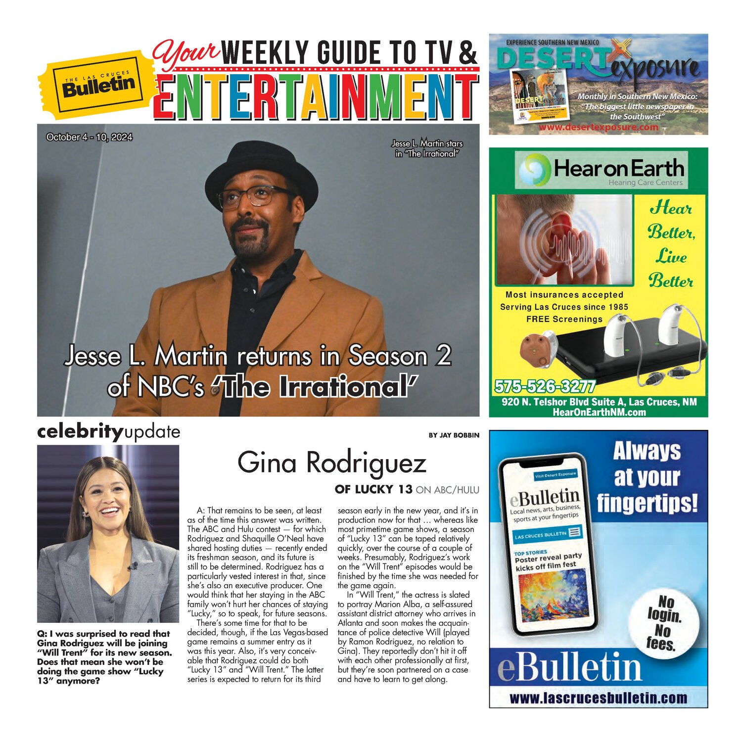 10/04/24 TV-ENTERTAINMENT GUIDE WEEKLY | Las Cruces Bulletin
