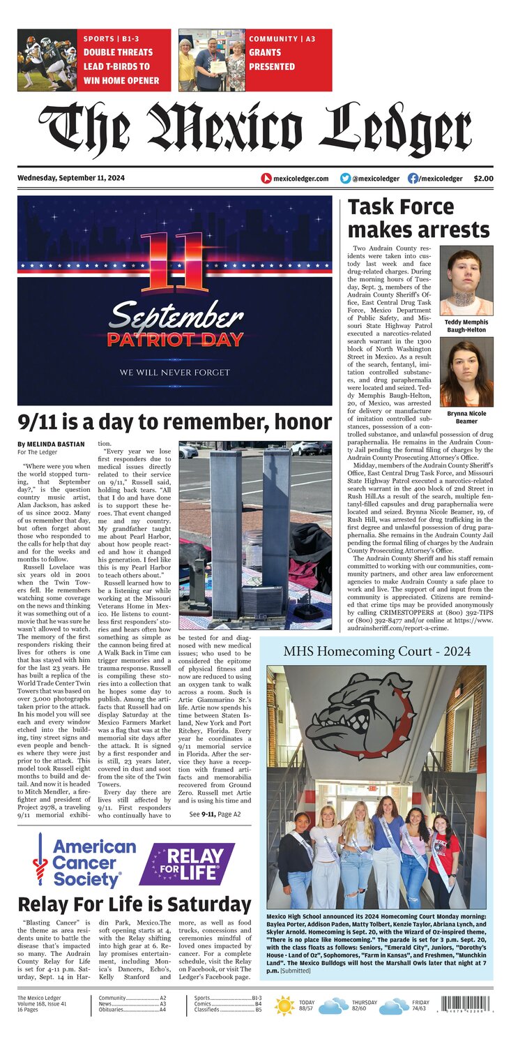 September 11, 2024 edition - The Mexico Ledger