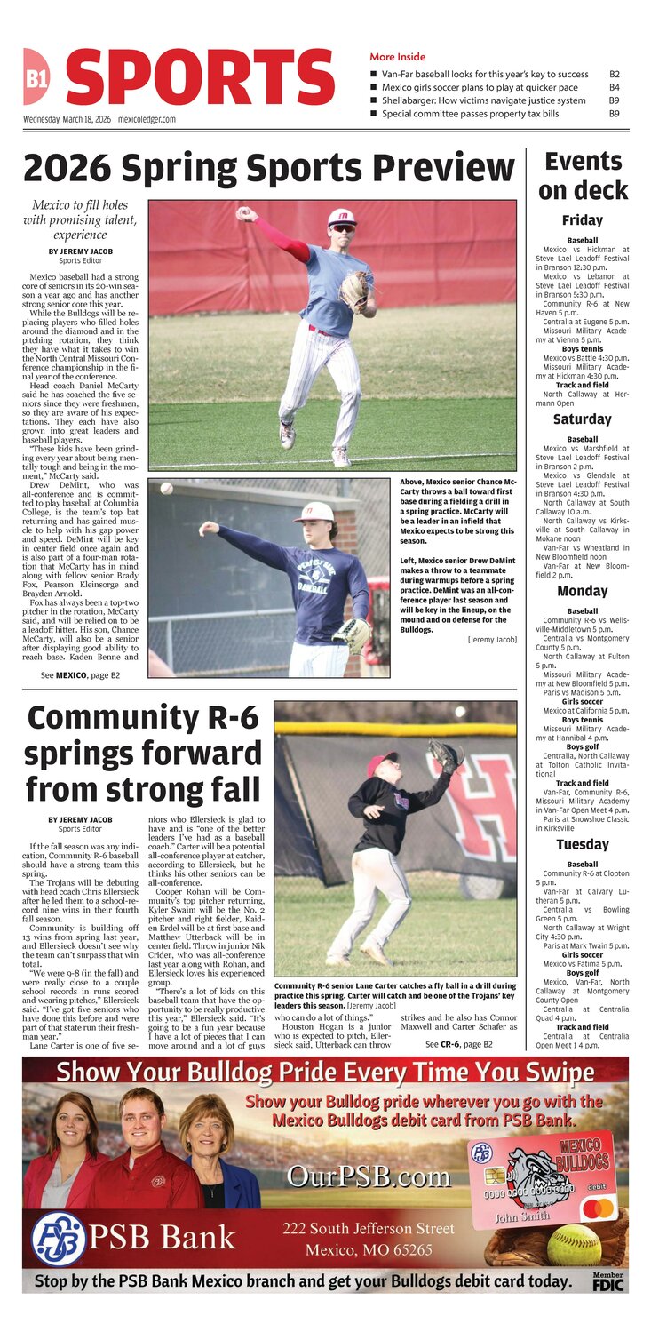 2026 Spring Sports Preview - The Mexico Ledger