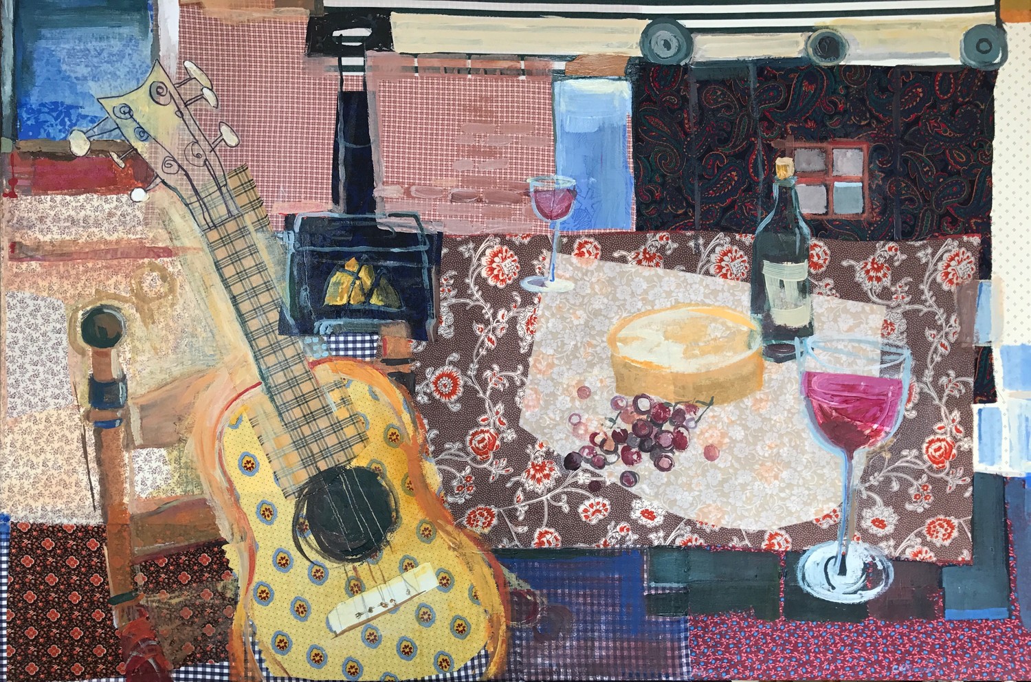 2D Mixed Media Collage and Acrylics with Claire Bowen | Hey Rhody Media Co.