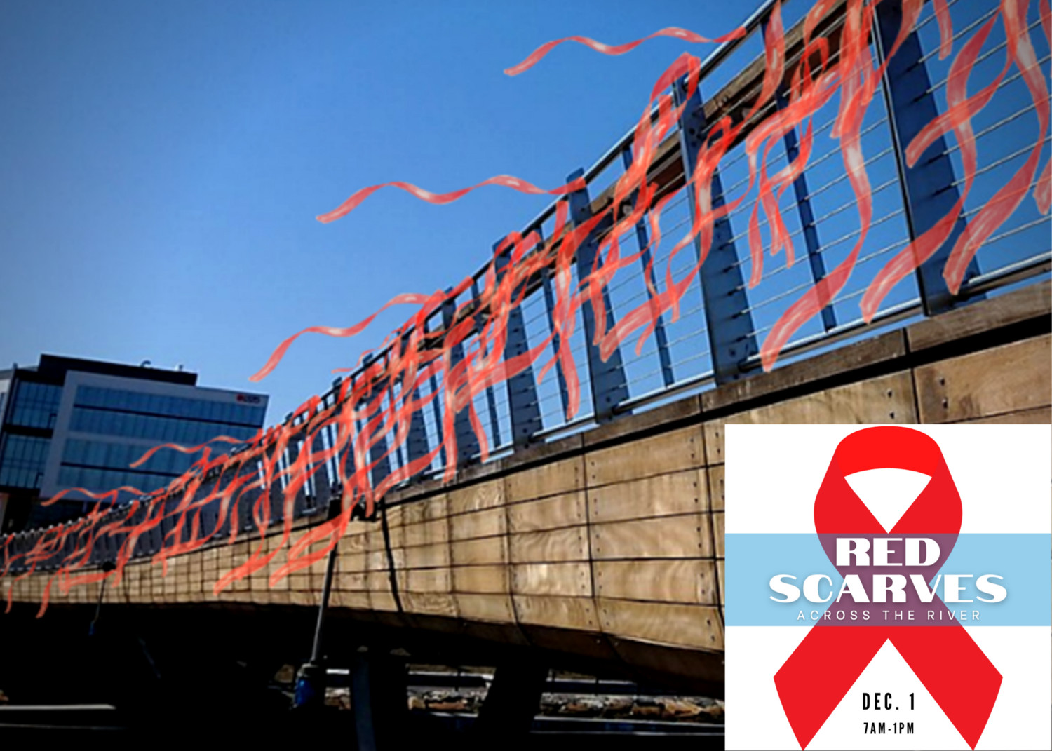 Red Scarves Across the River for World AIDS Day | Hey Rhody Media Co.