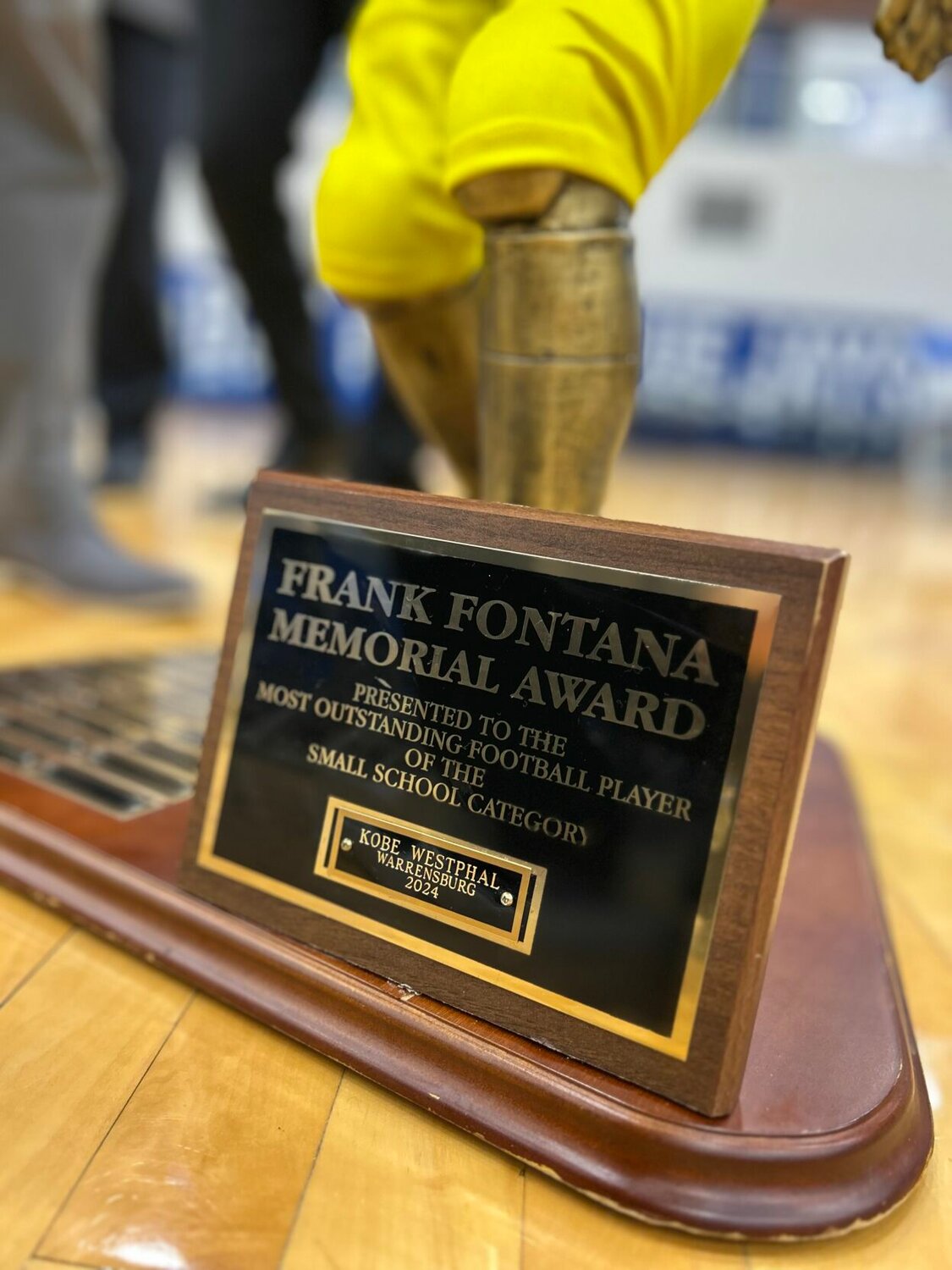 Westphal takes possession of Frank Fontana Award | Star-Journal
