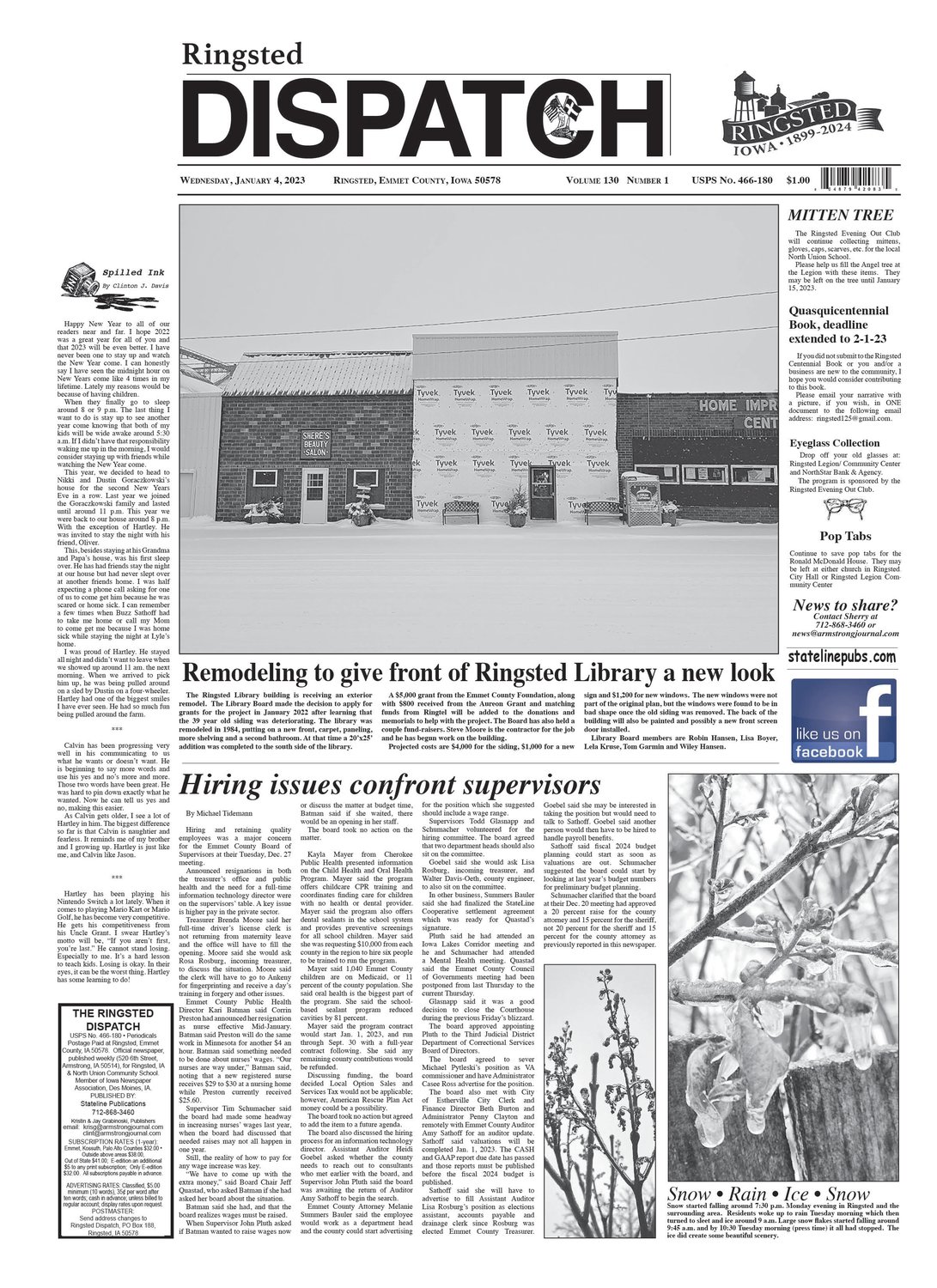 The Ringsted Dispatch 1-4-2023 | Ringsted Dispatch