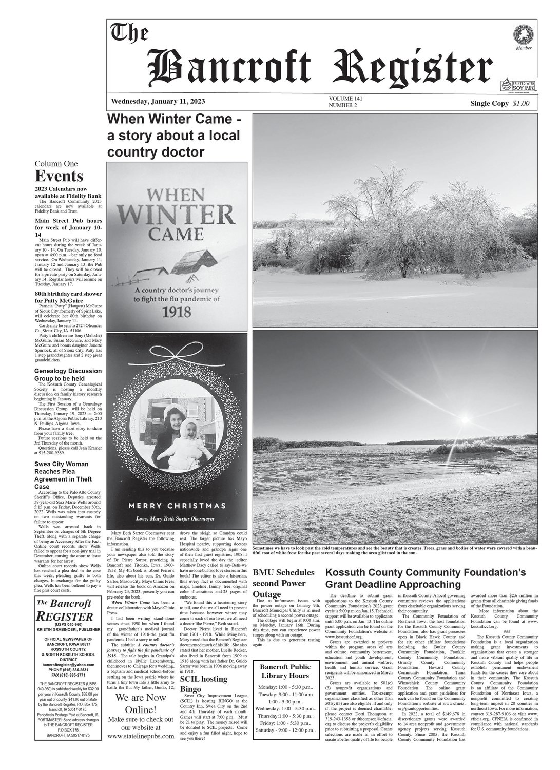 The Bancroft Register 1-11-2023 | Stateline Publications