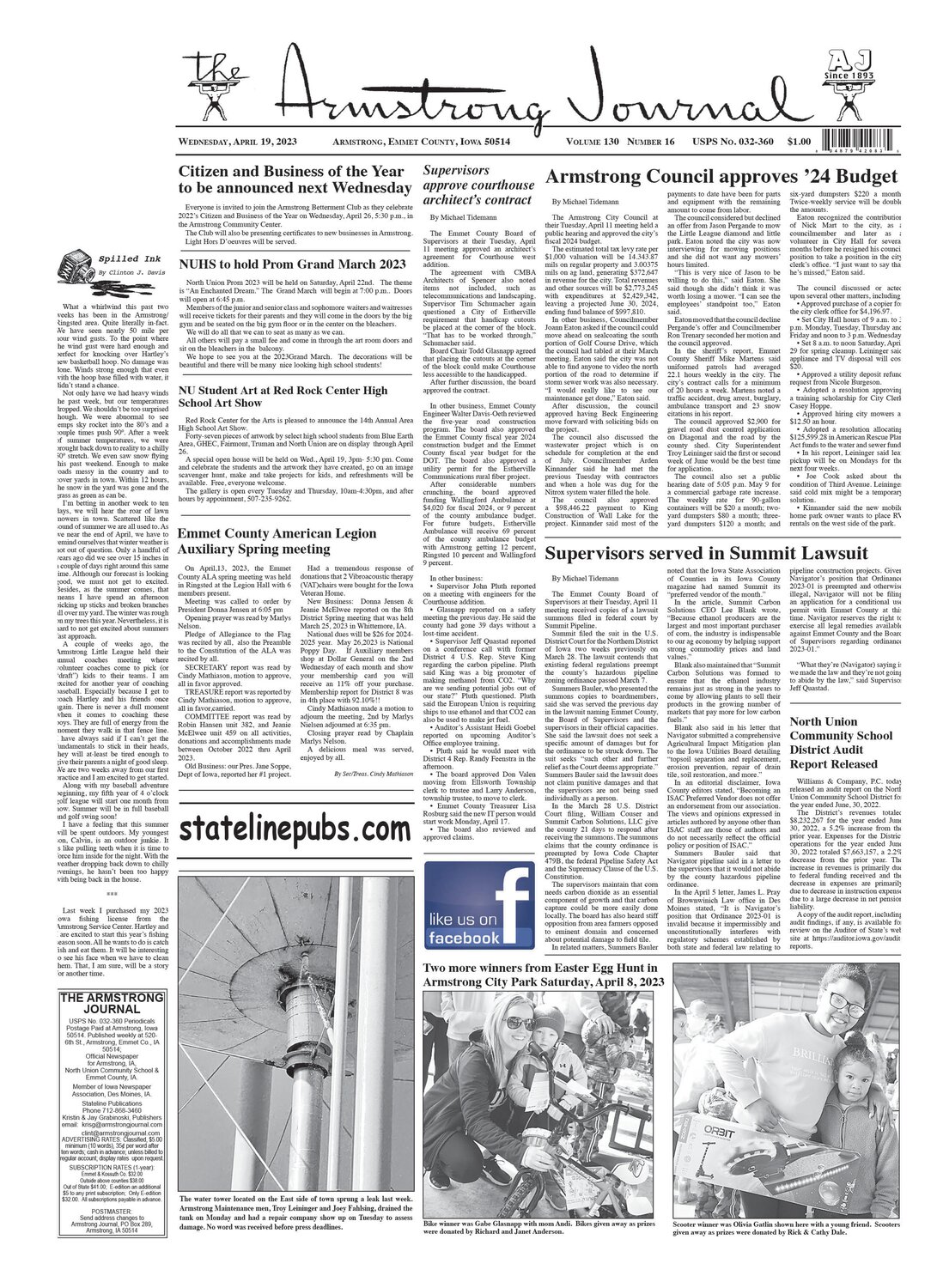The Armstrong Journal 4-19-23 | Stateline Publications