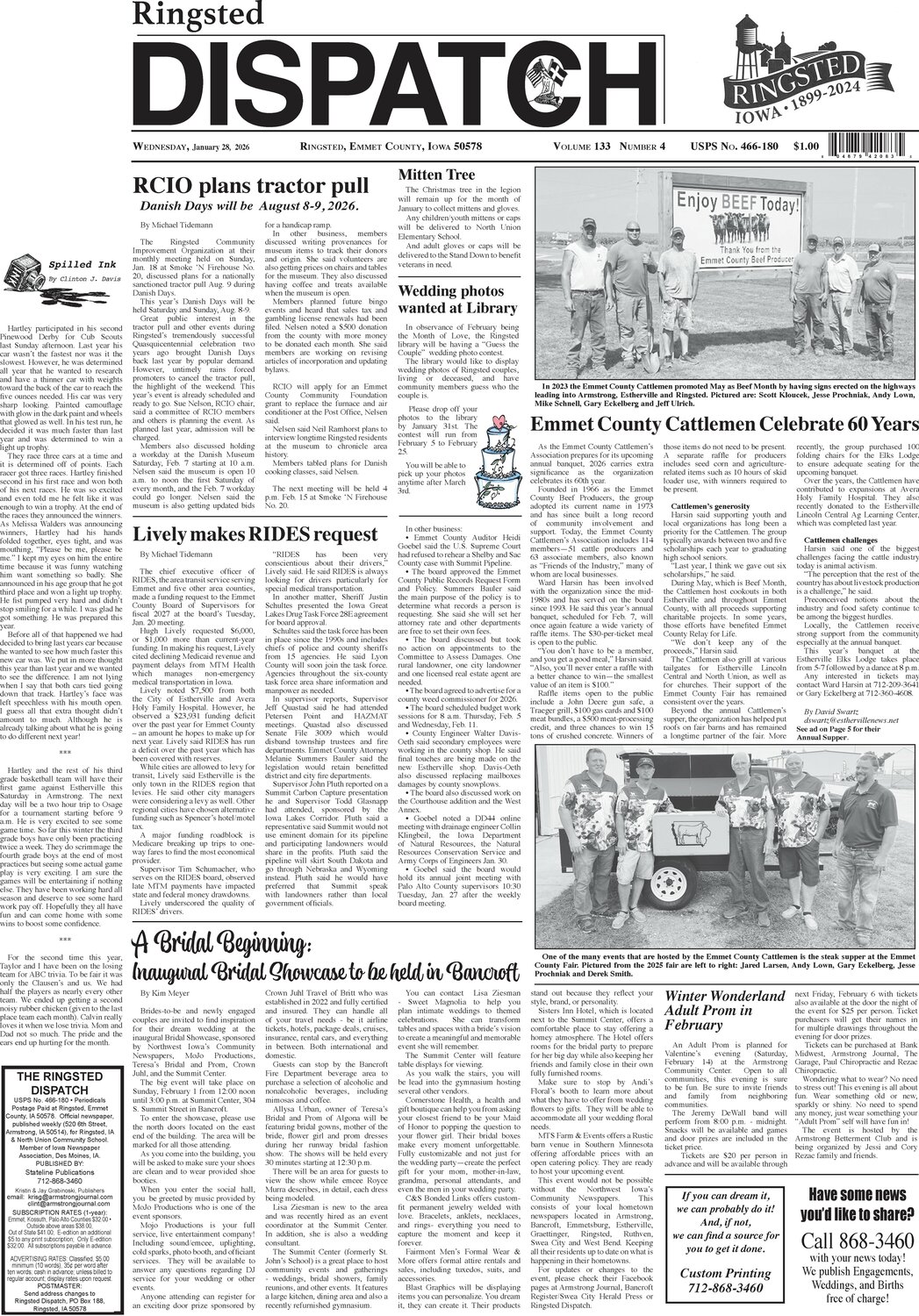 Ringsted Dispatch 01-28-2026 | Ringsted Dispatch