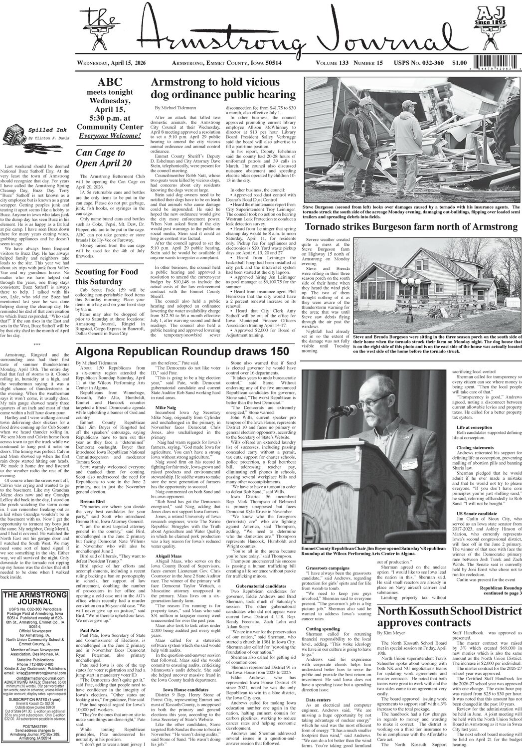 Armstrong Journal 4-15-2026 | The Armstrong Journal