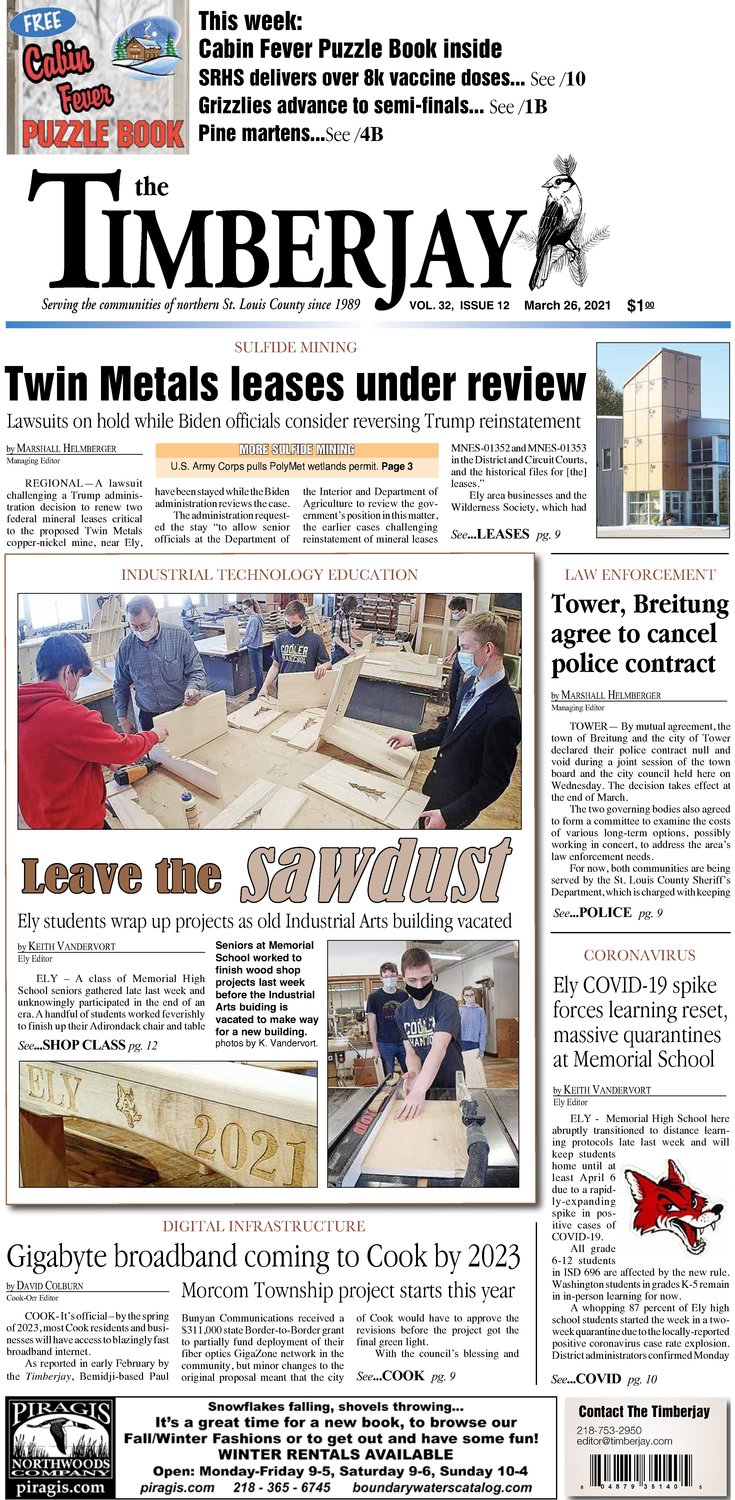 March 26, 2021 e-edition - The Timberjay