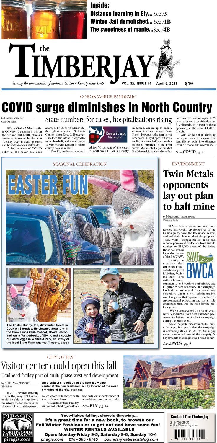 April 9, 2021 e-edition - The Timberjay
