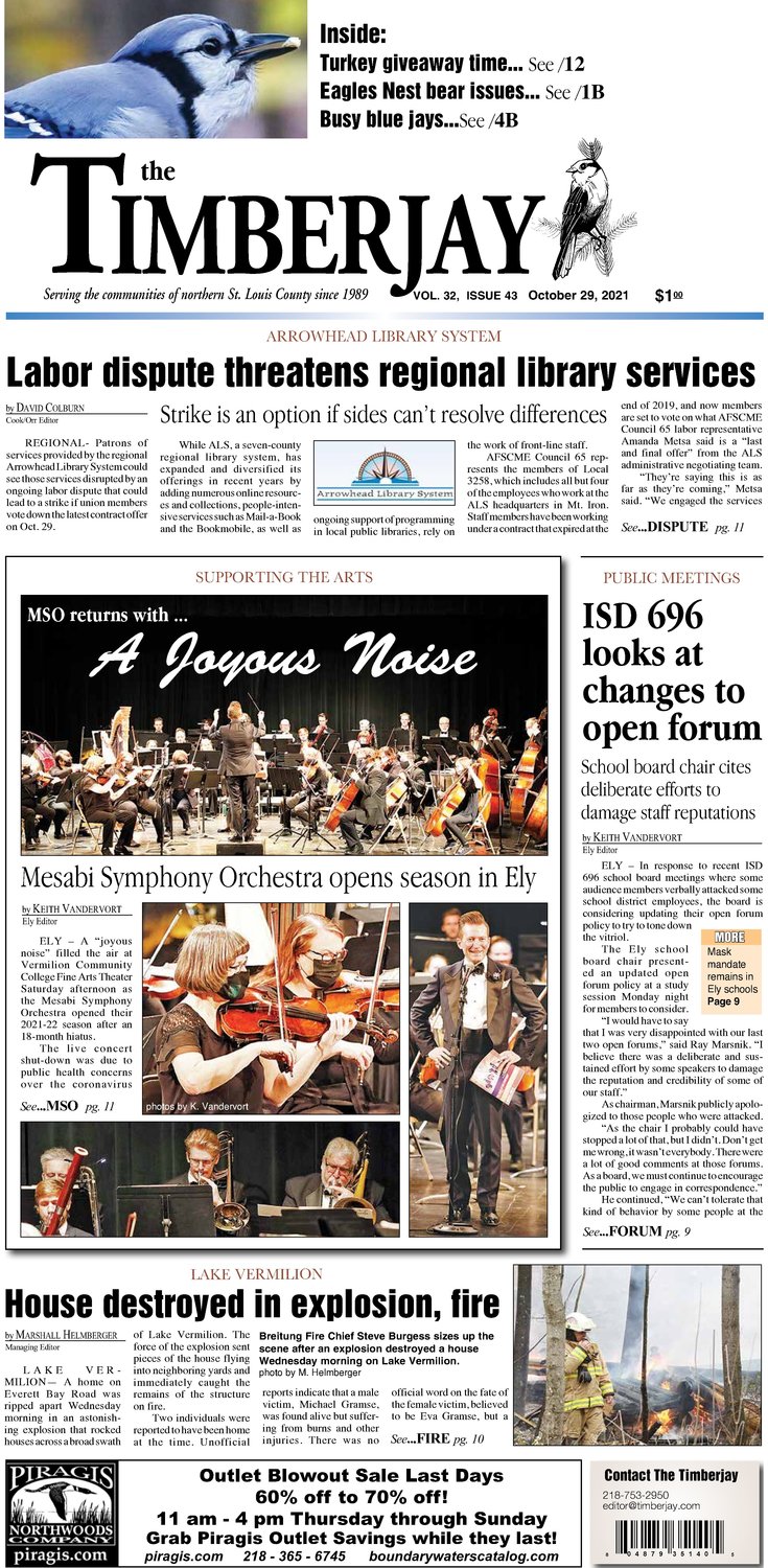 October 29, 2021 e-edition - The Timberjay