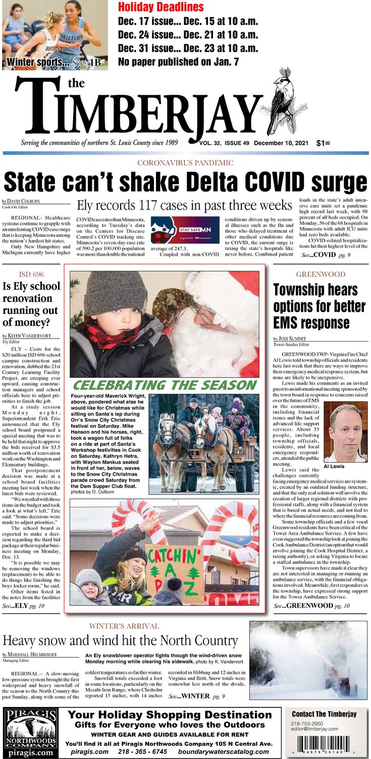 December 10, 2021 e-edition - The Timberjay