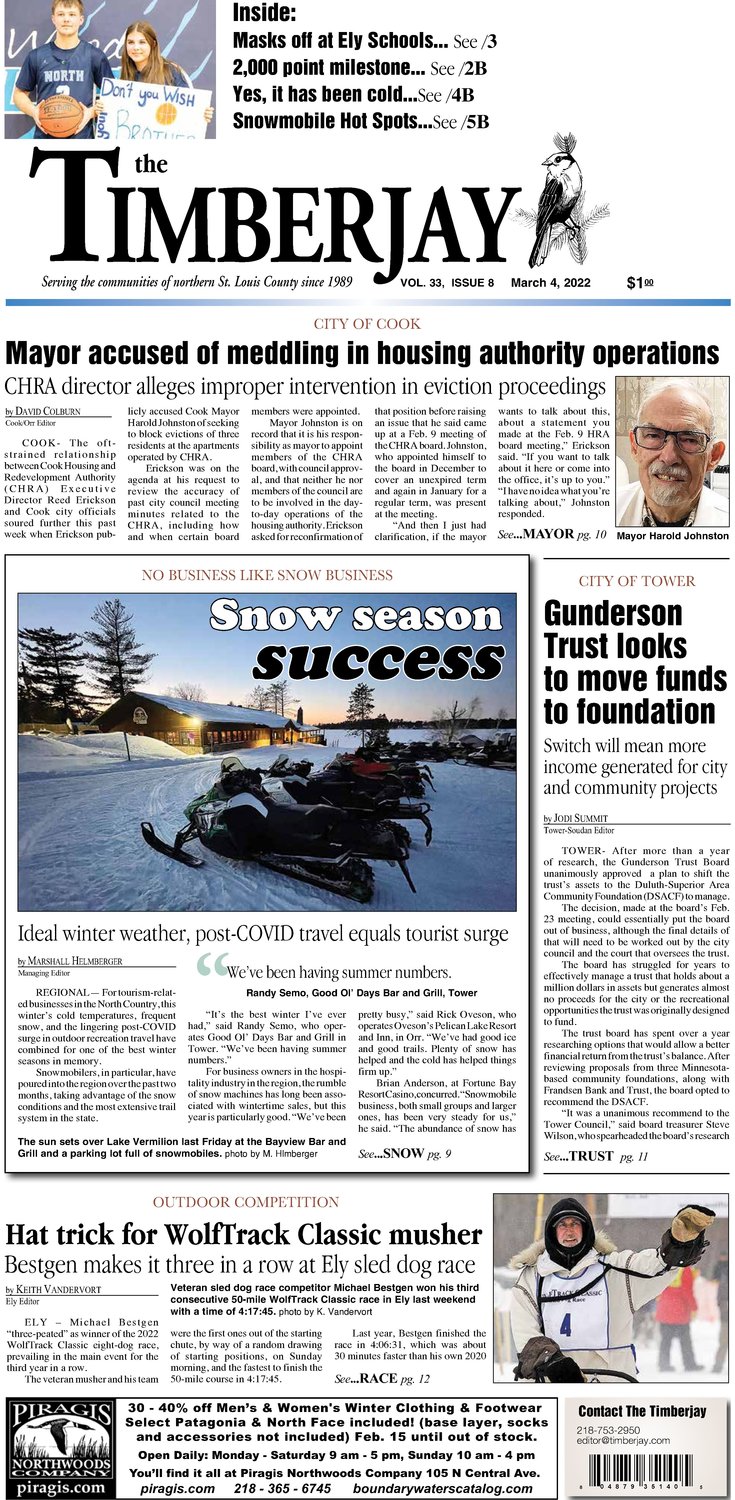 March 4, 2022 e-edition - The Timberjay