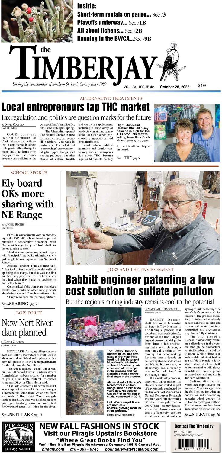 October 28, 2022 e-edition - The Timberjay