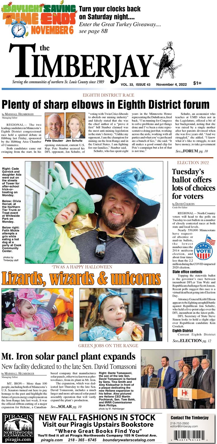 November 4, 2022 e-edition - The Timberjay