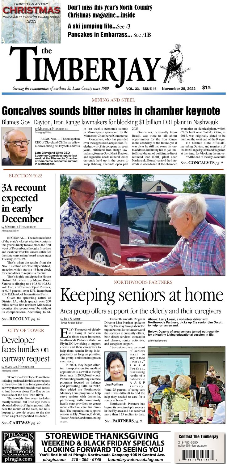 November 25, 2022 e-edition - The Timberjay
