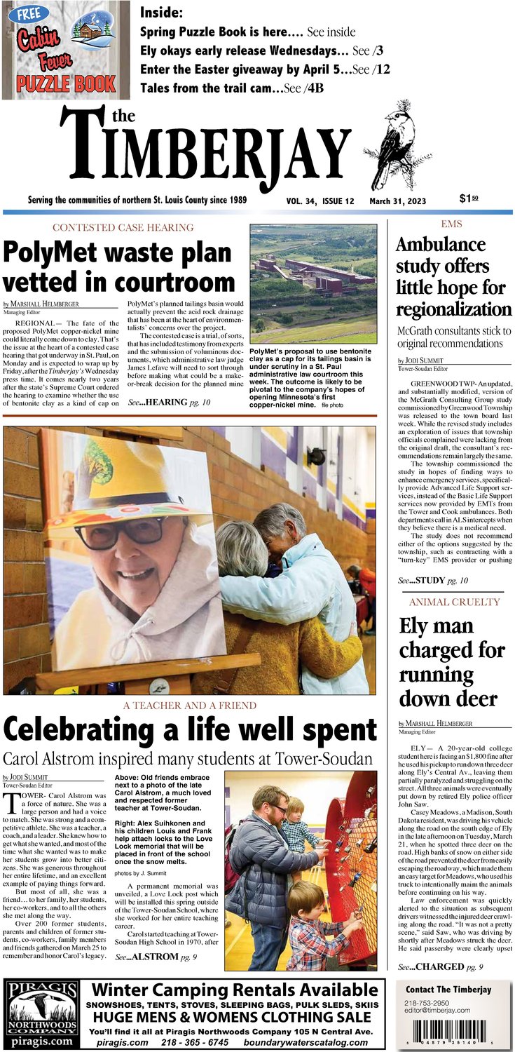 March 31, 2023 e-edition - The Timberjay