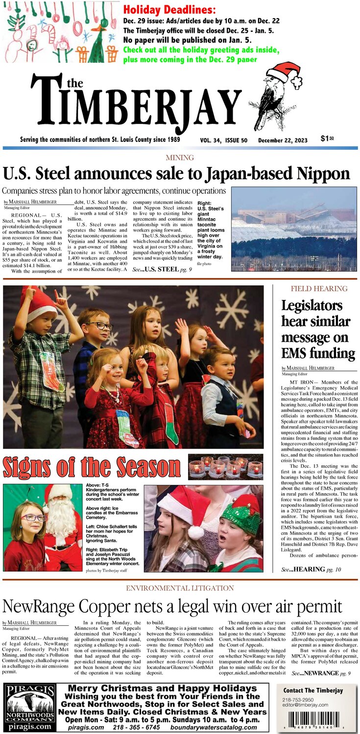 December 22, 2023 e-edition - The Timberjay