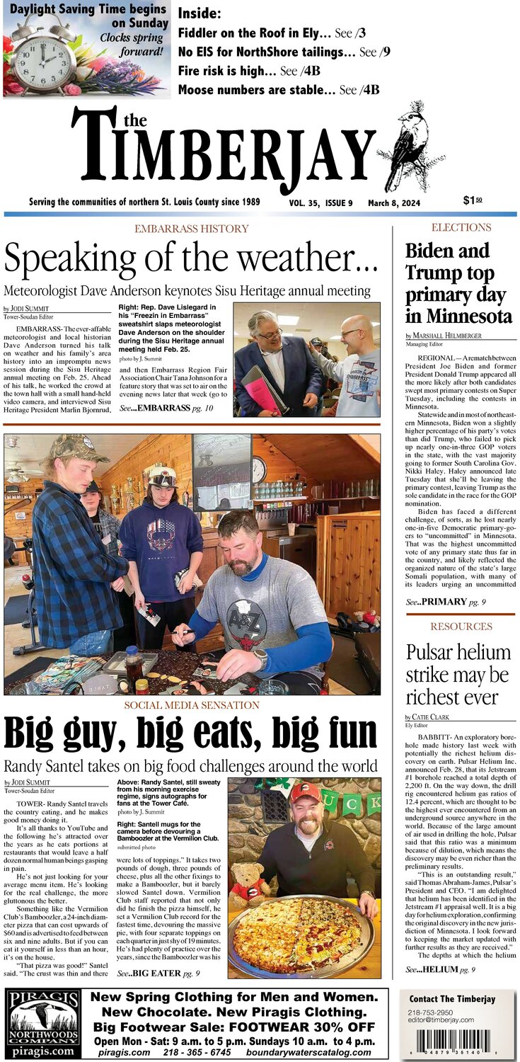 March 8, 2024 e-edition - The Timberjay