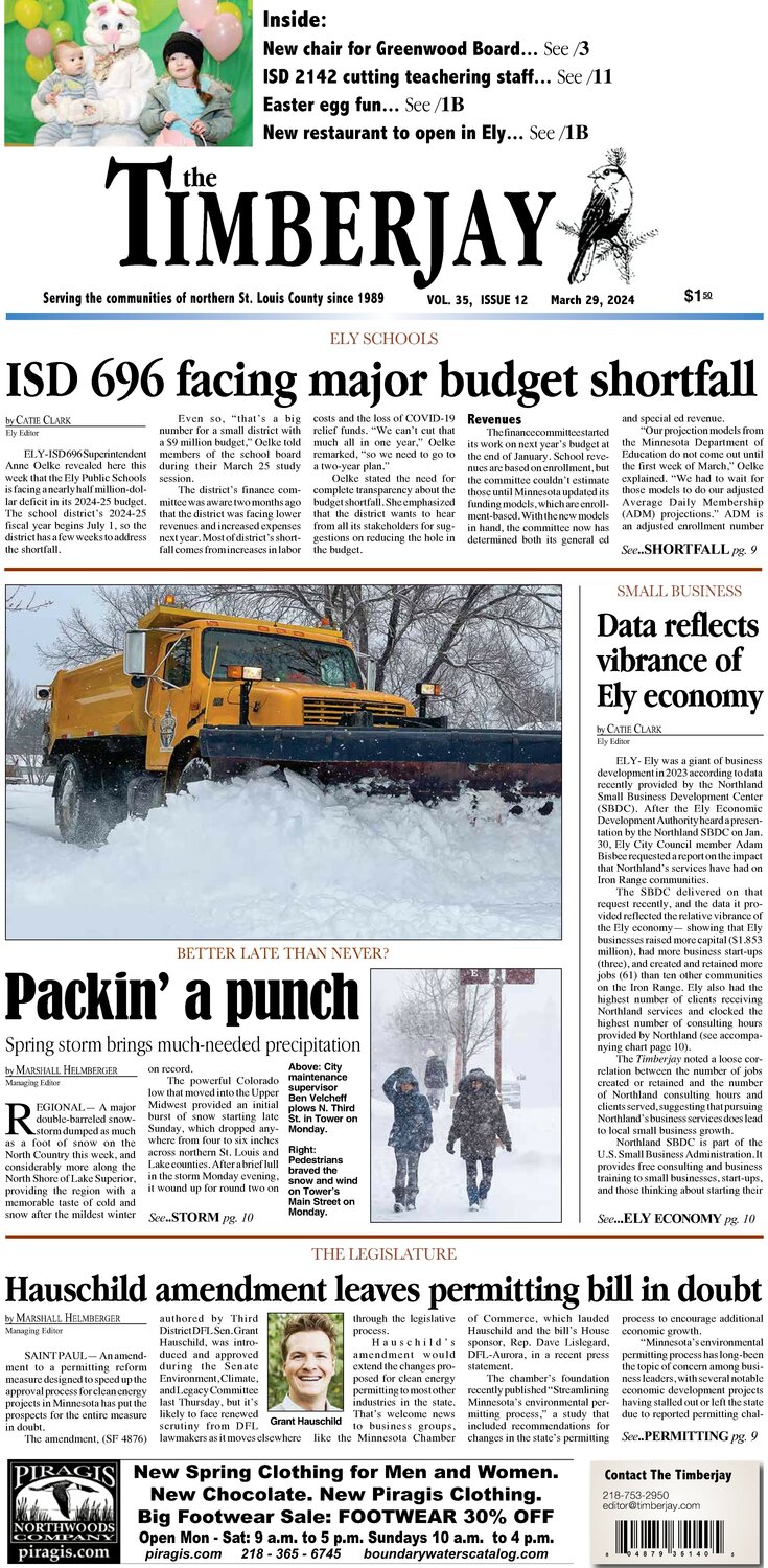 March 29, 2024 e-edition - The Timberjay