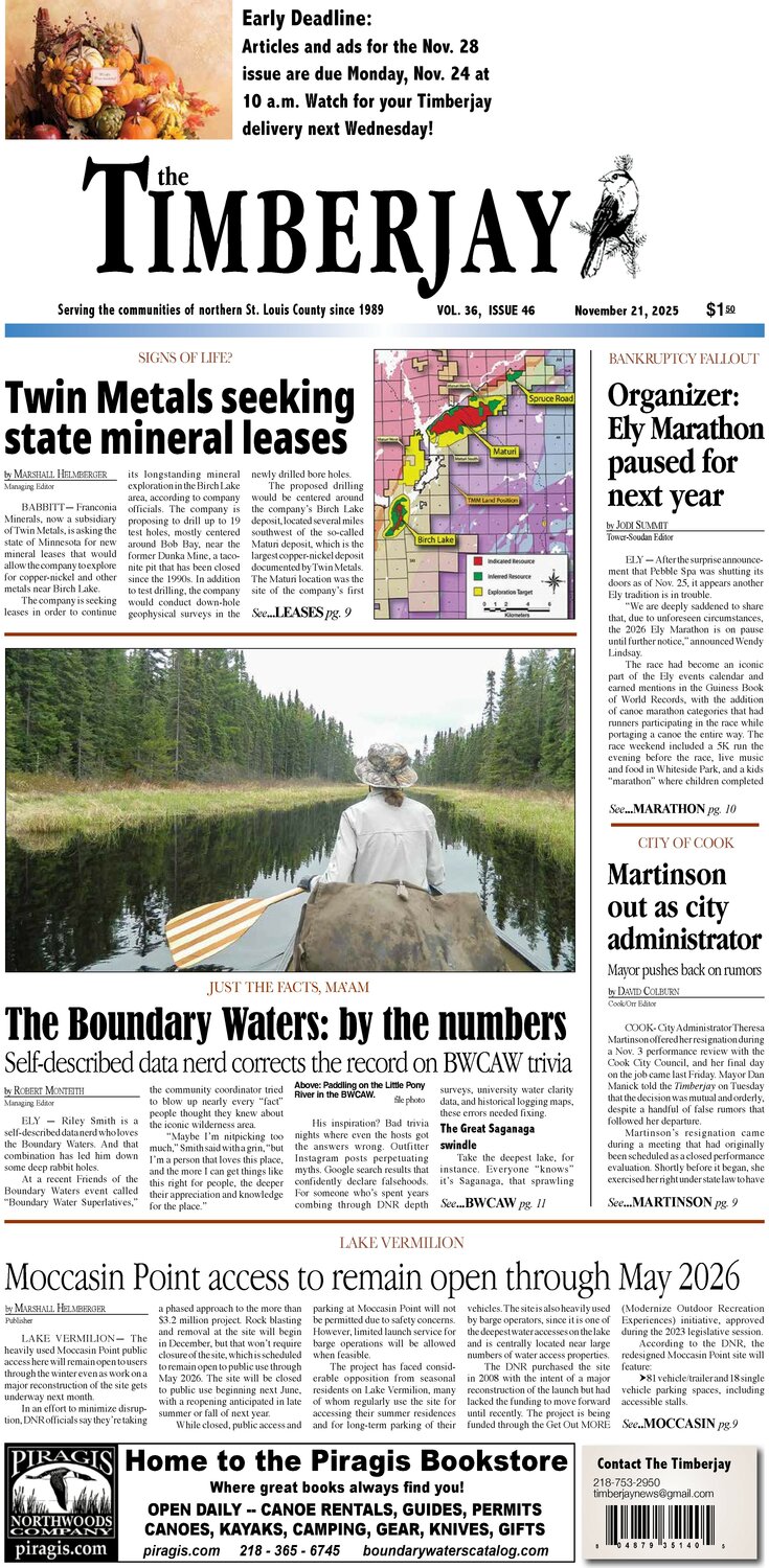 November 21, 2025 e-edition - The Timberjay