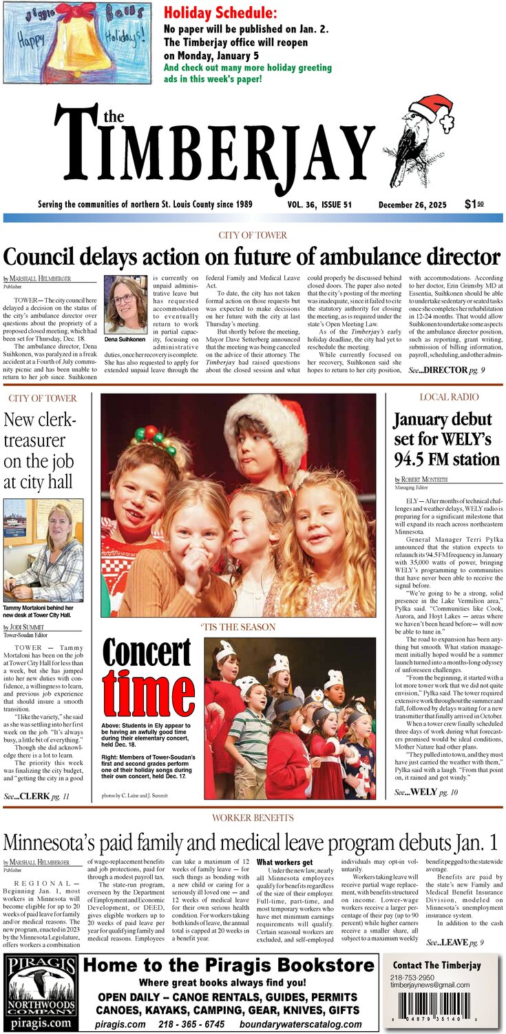 December 26, 2025 e-edition - The Timberjay