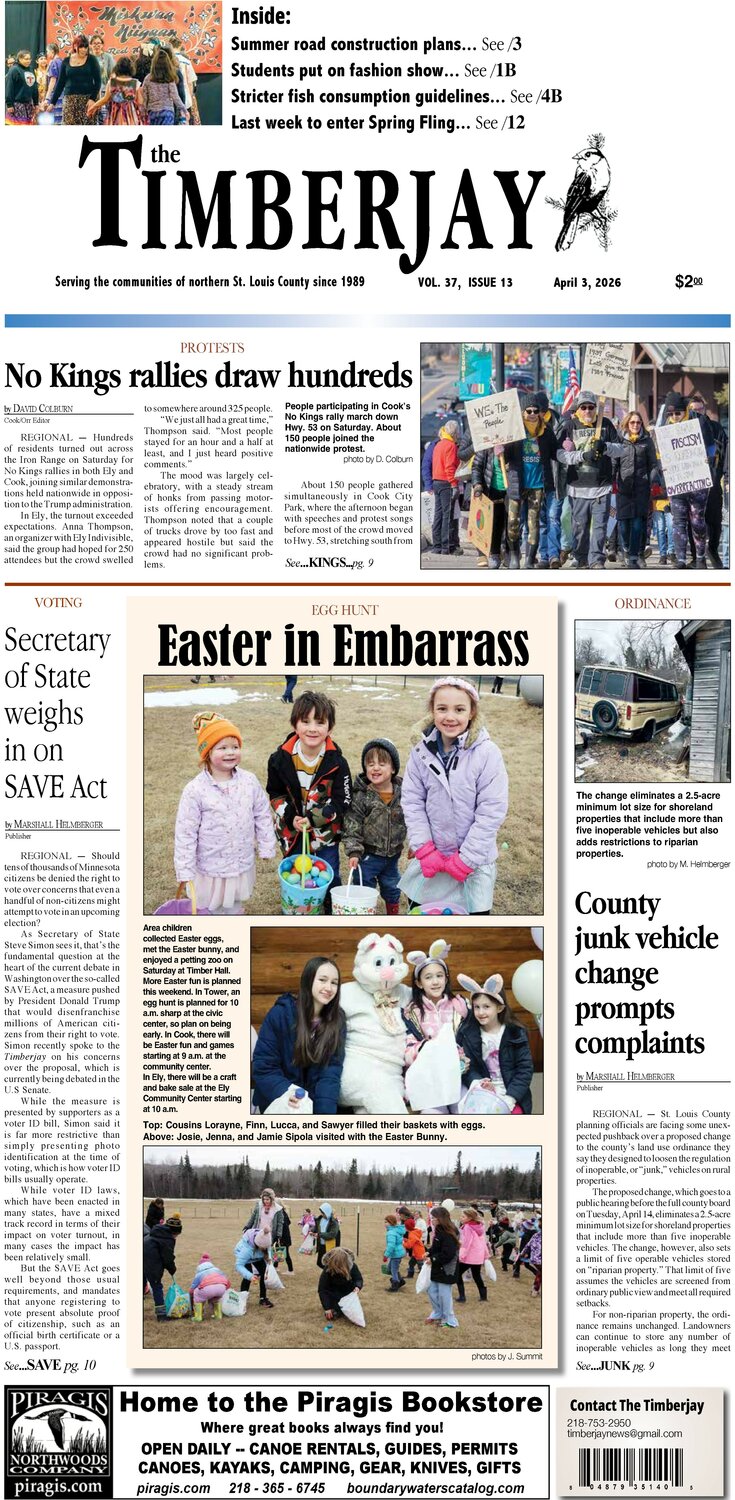 April 3, 2026 e-edition - The Timberjay