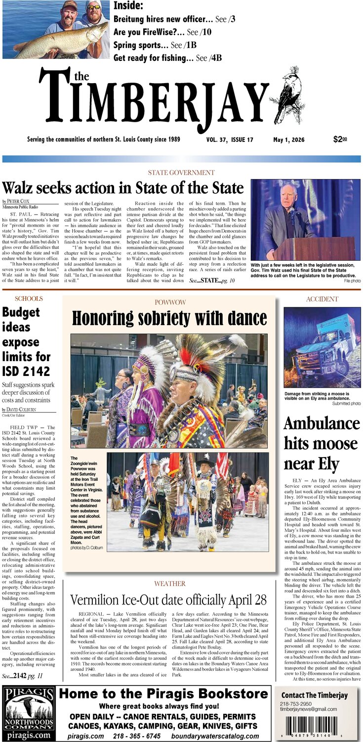 May 1, 2026 e-edition - The Timberjay