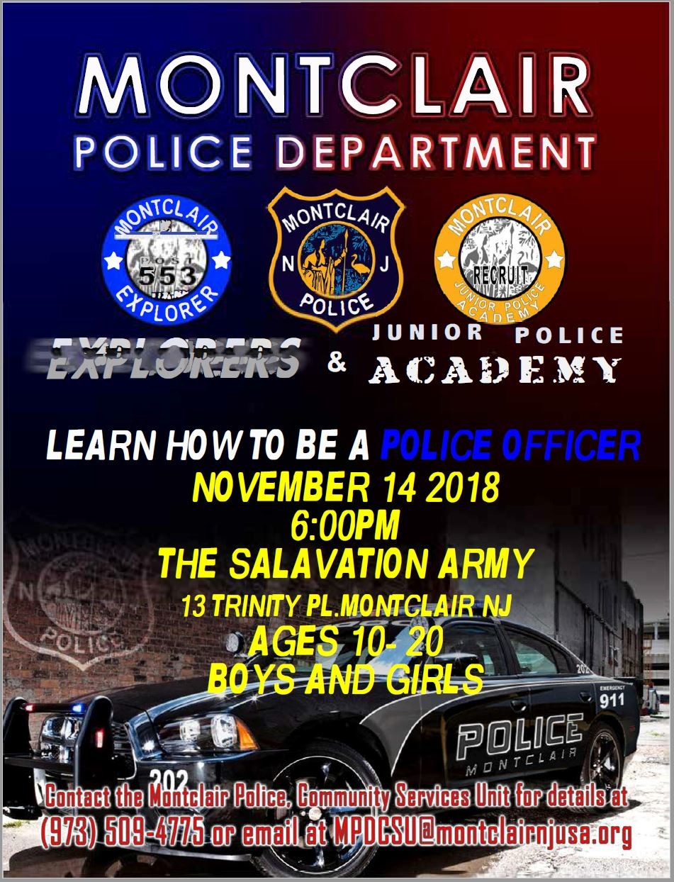 Learn how to be a police office - in MONTCLAIR | The Jersey Tomato Press